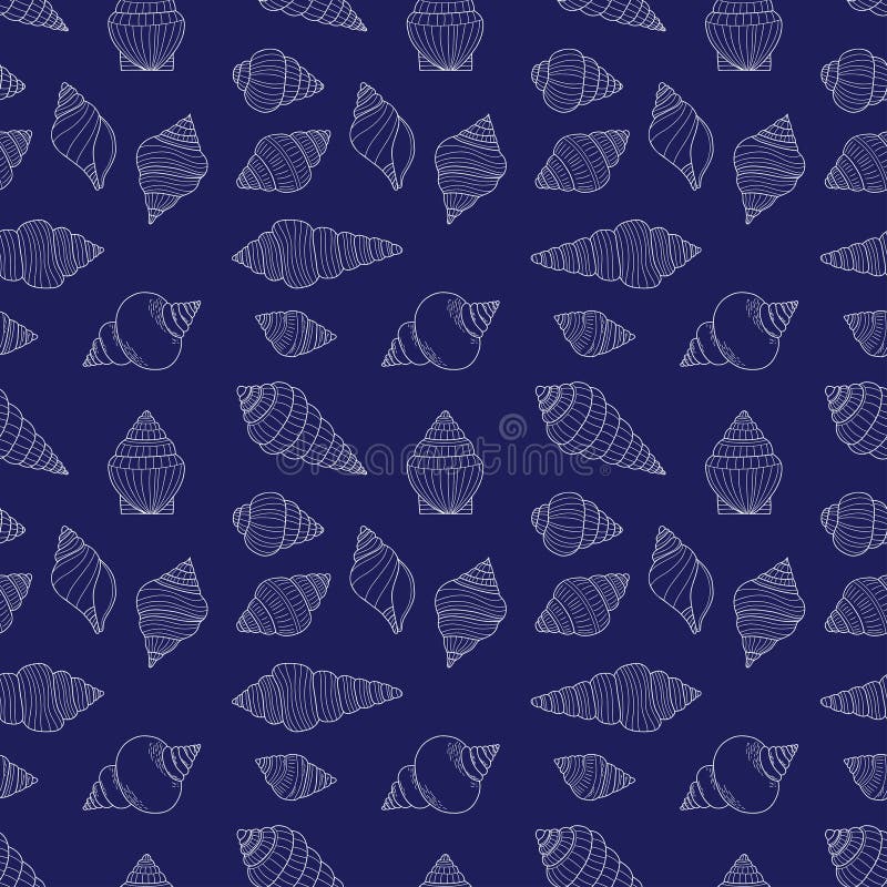 Sea Shells Outline Stock Illustrations – 2,543 Sea Shells Outline Stock ...