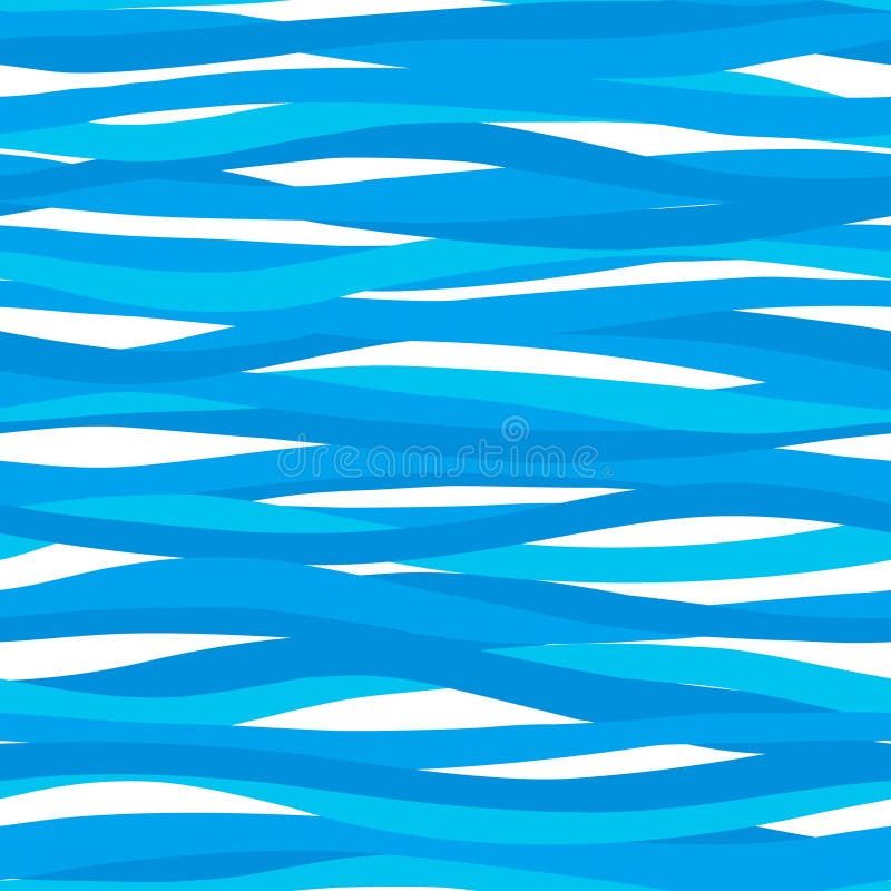 Seamless Sea Pattern with Waves. Stock Vector - Illustration of pattern ...