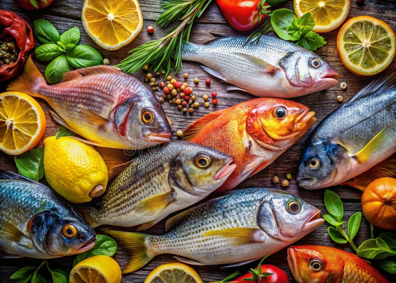 Seamless Seafood Packaging Design Professional Fish Label Templates ...