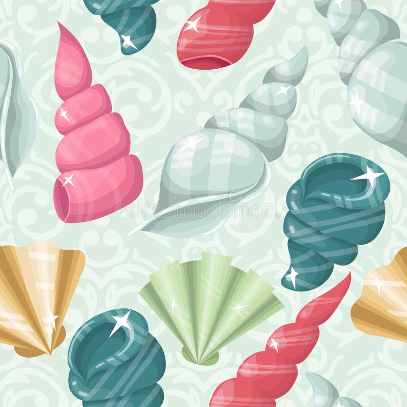 Shiny Seashells Stock Illustrations – 310 Shiny Seashells Stock ...