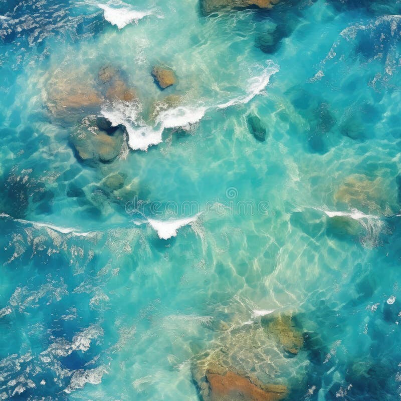 Seamless Seawater Texture with Foam Stock Illustration - Illustration ...