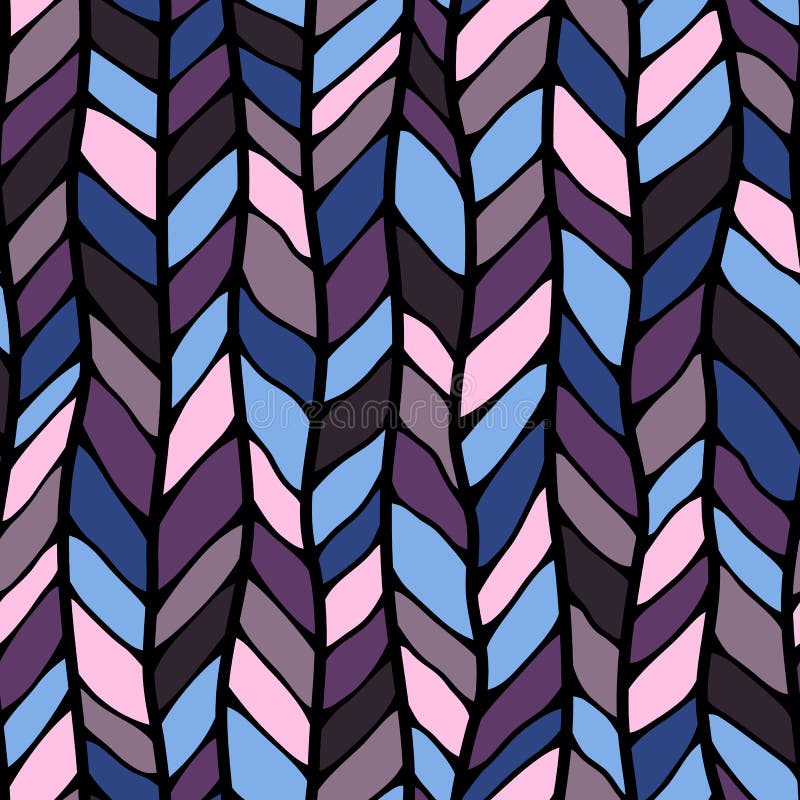 Seamless Sennit Pattern. Vector Multicolored Texture Stock Illustration ...