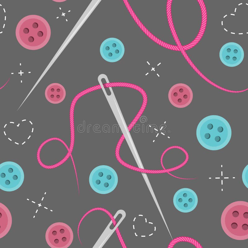 Seamless sewing buttons stock vector. Illustration of cool - 14141385