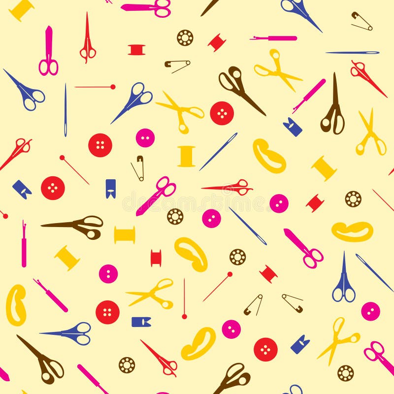 Seamless sewing buttons stock vector. Illustration of cool - 14141385