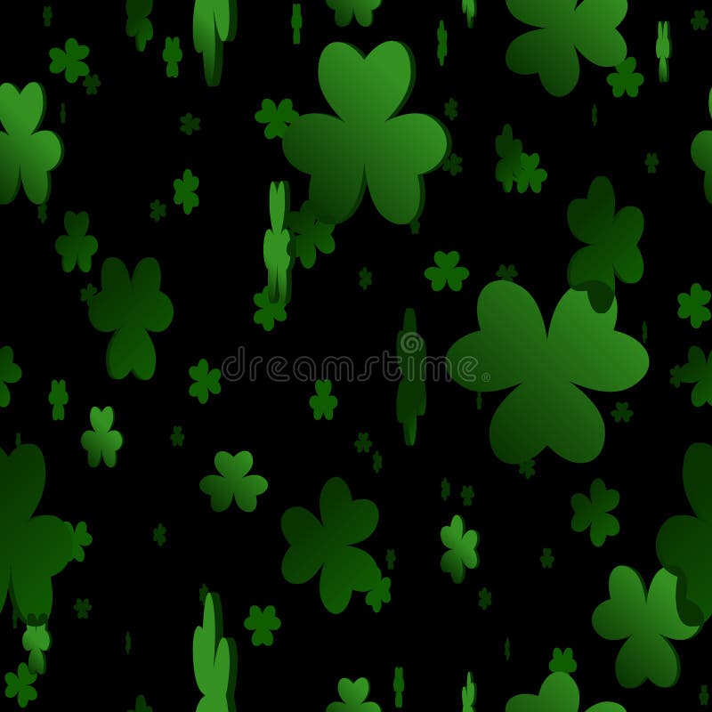 Seamless Shamrock Background Stock Vector - Illustration of tile, irish ...