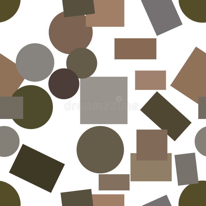 Seamless Shape of Ellipse & Square Box, Abstract Geometric Background ...