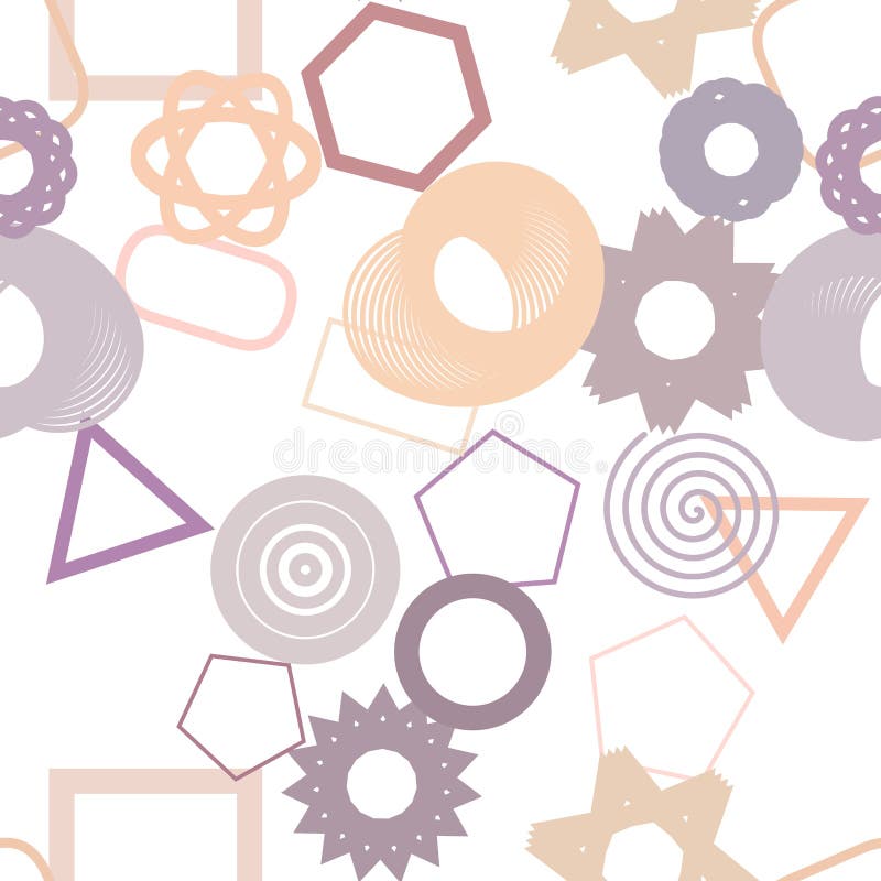 Seamless Shape of Mixed, Abstract Geometric Background Pattern. Vector ...