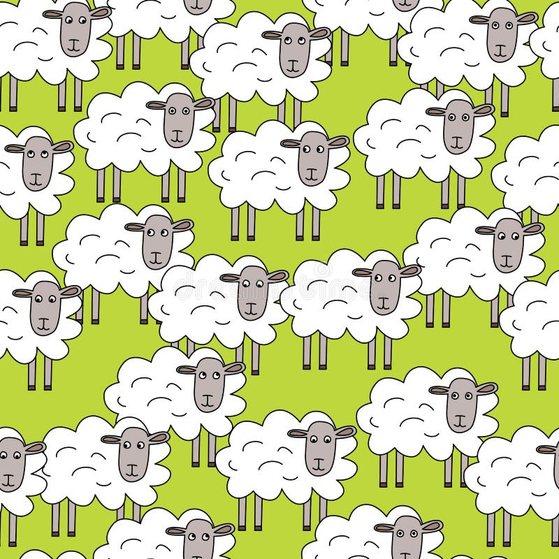 Seamless sheep pattern stock vector. Illustration of animal - 84051947
