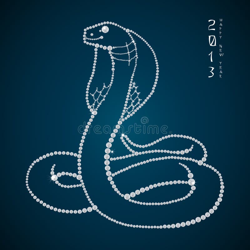 Seamless Shiny Diamond Snake. Year 2013 Snake Stock Illustration ...