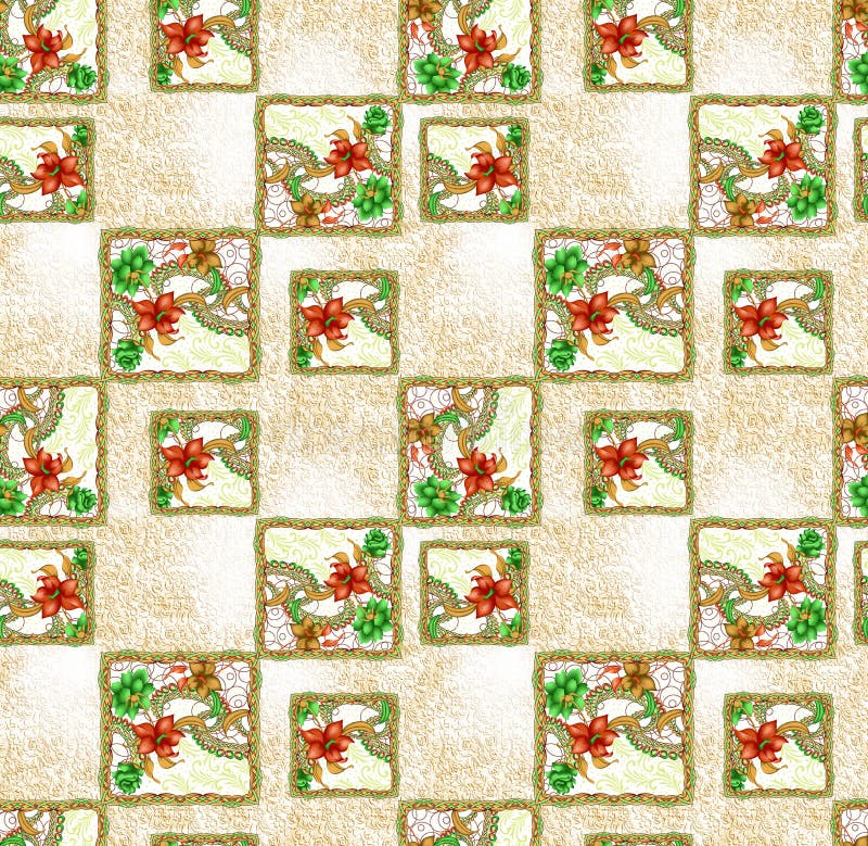 Seamless Shoe Flower Pattern Design Stock Illustration - Illustration ...