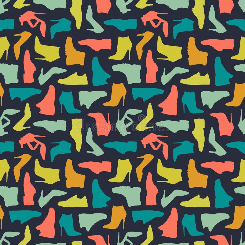 Seamless shoe pattern stock vector. Illustration of clothing - 51520698