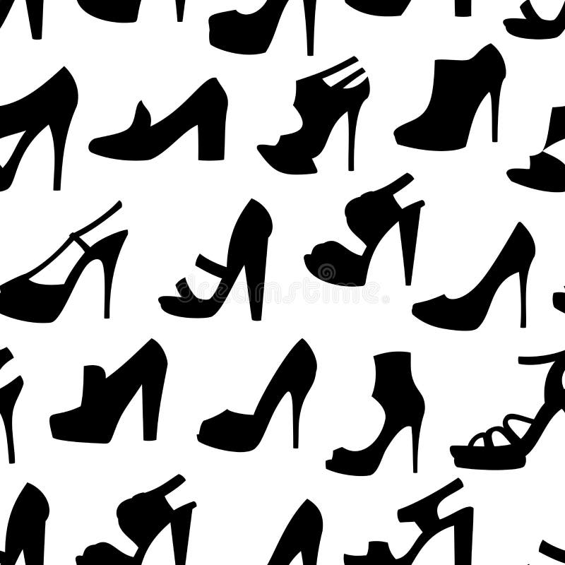 Seamless shoes pattern stock vector. Illustration of footwear - 47957021