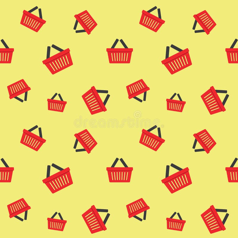 Seamless Shopping Pattern Background Stock Vector - Illustration of ...