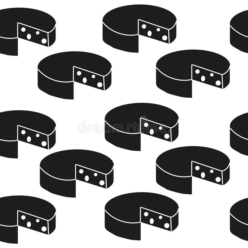 Seamless Silhouette Pattern Cheese Hand Drawn Stock Vector - Illustration of market, lifestyles ...