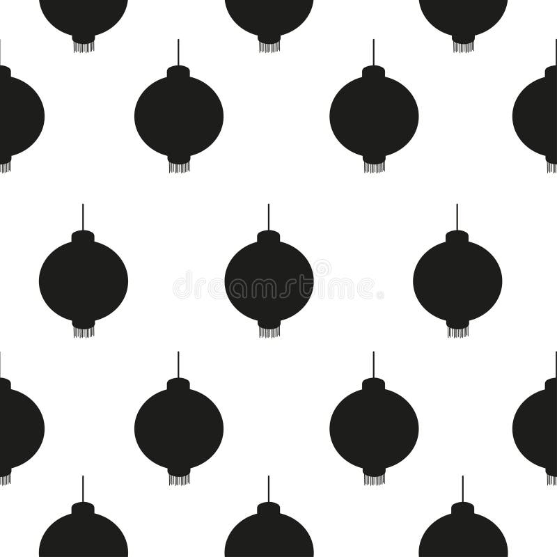 Seamless Silhouette Pattern Chinese Lanterns Stock Vector ...