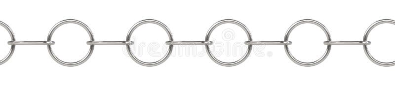 Seamless Silver Chain Isolated on White Background 3D Illustration ...