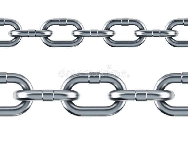 Seamless Silver Chain Pattern. 3D Illustration Stock Illustration ...
