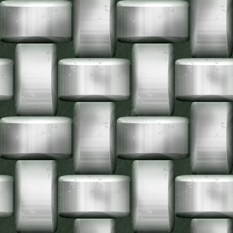 Seamless Silver Metal 3d Pattern with Steel Bars Stock Illustration ...