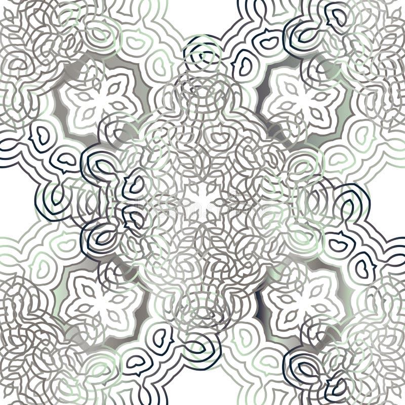 Seamless Silver Pattern. Ethnic Vector Textured Background Stock Vector ...