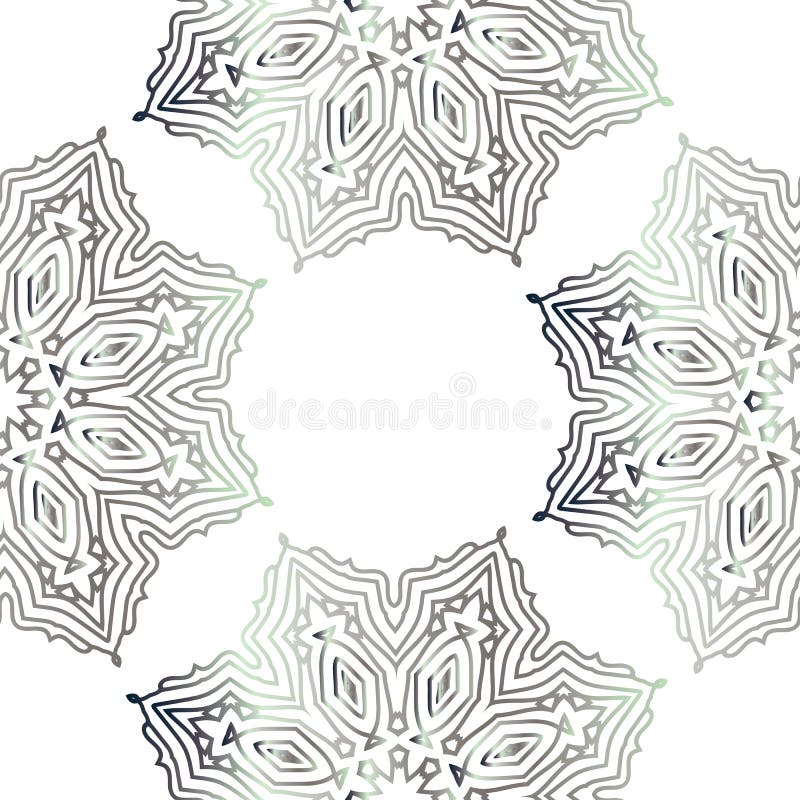 Seamless Silver Pattern. Ethnic Vector Textured Background Stock Vector ...
