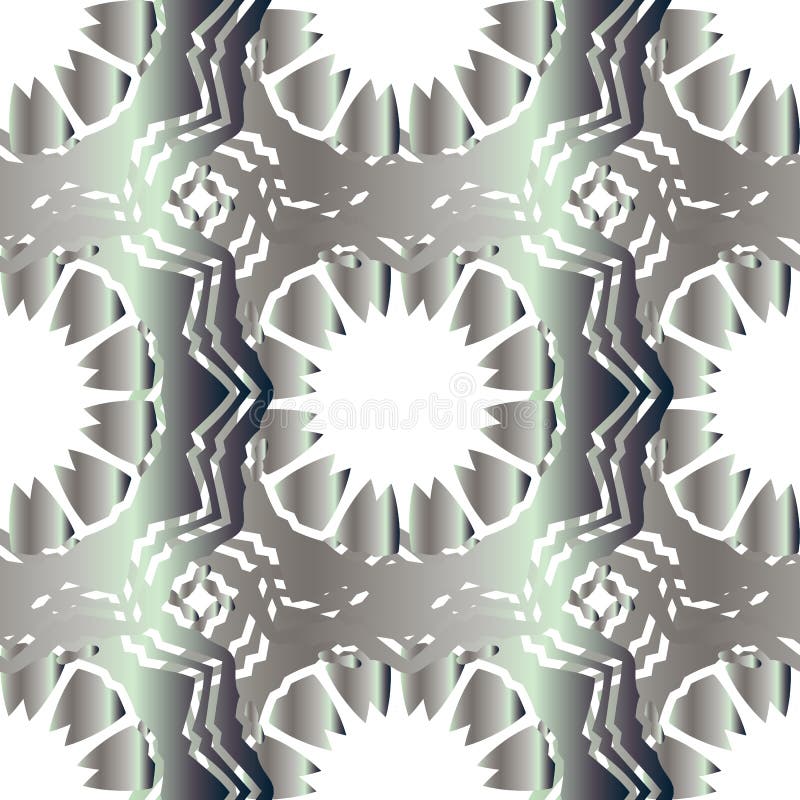 Seamless Silver Pattern. Ethnic Vector Textured Background Stock Vector ...