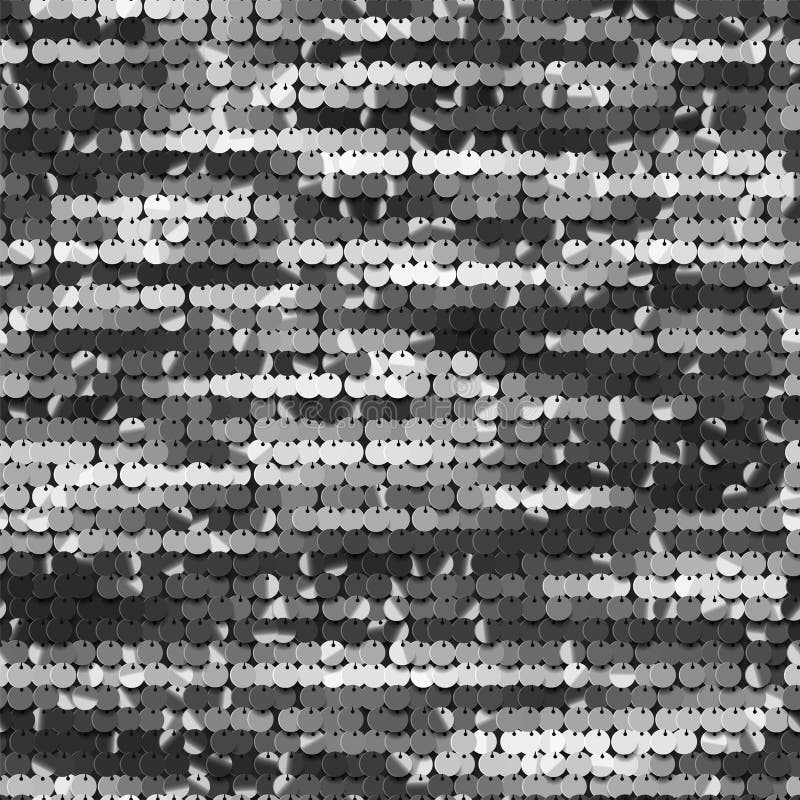 Seamless Silver Texture of Fabric with Sequins Stock Vector ...