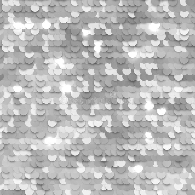 Seamless Silver Texture of Fabric with Sequins Stock Vector ...