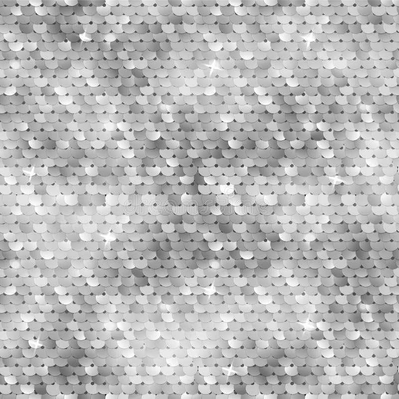 Seamless Silver Texture of Fabric with Sequins Stock Vector - Illustration of fashion ...