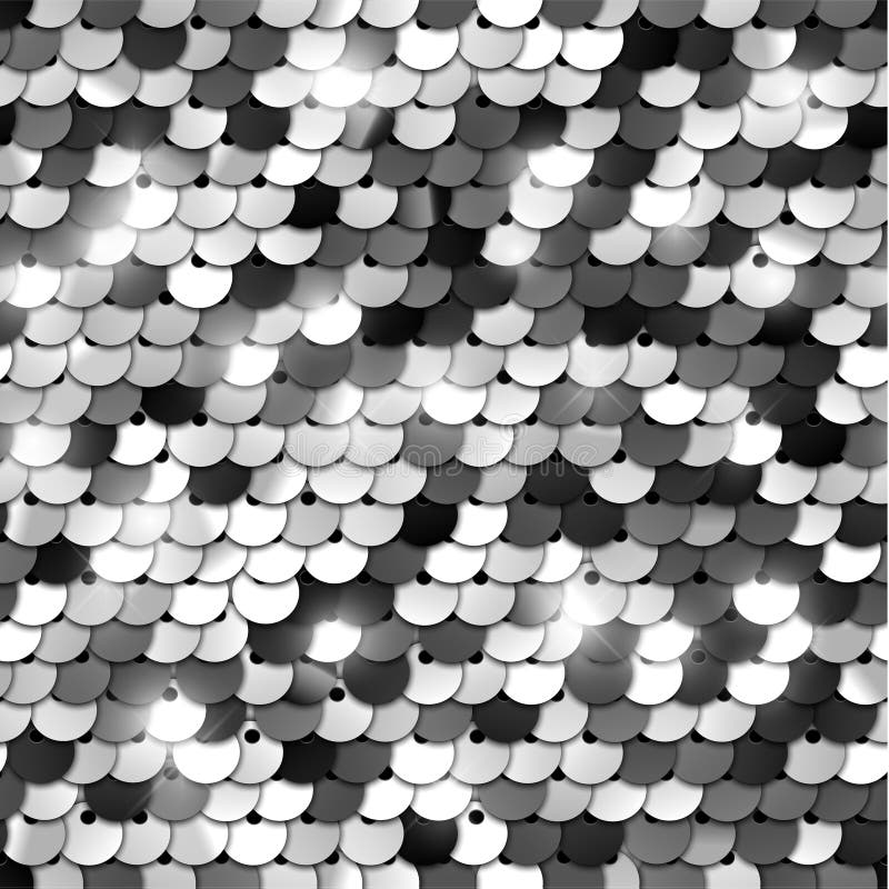 Seamless Silver Texture of Fabric with Sequins Stock Vector ...