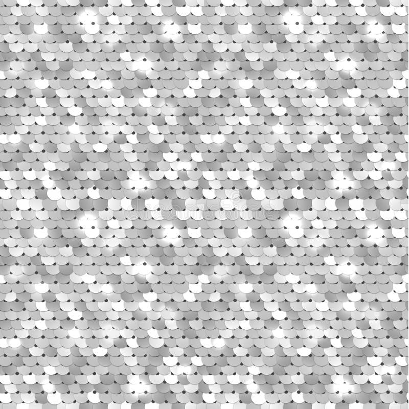 Seamless Silver Texture of Fabric with Sequins Stock Vector ...