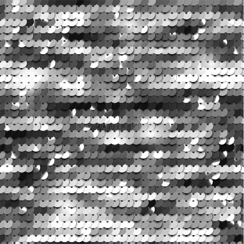 Seamless Silver Texture of Fabric with Sequins Stock Illustration ...