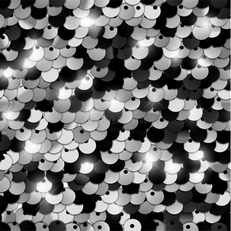 Seamless Silver Texture of Fabric with Sequins Stock Vector ...