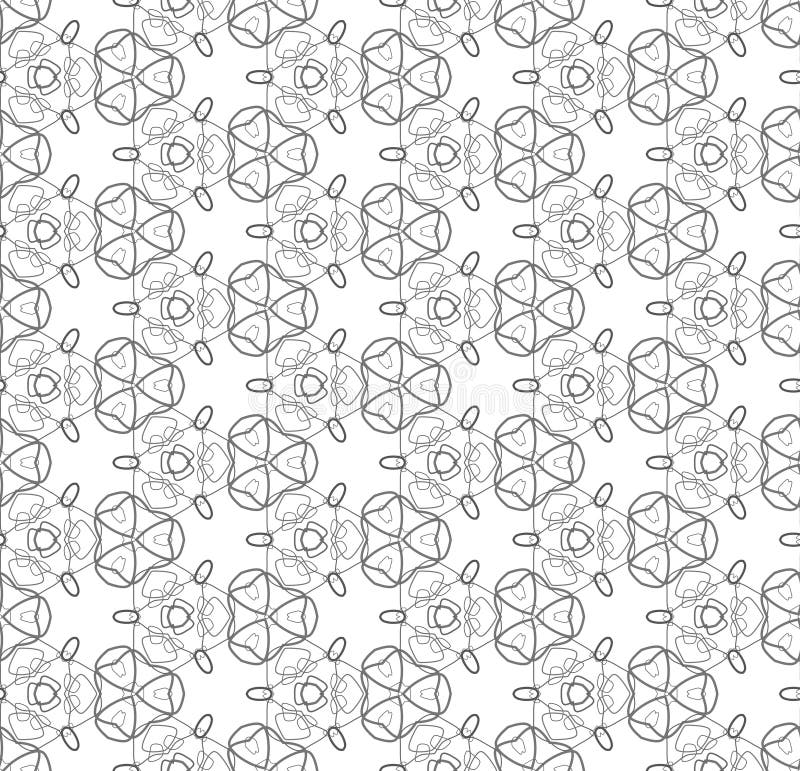 Seamless Simple Black And White Bandw Abstract Geometry Pattern Stock