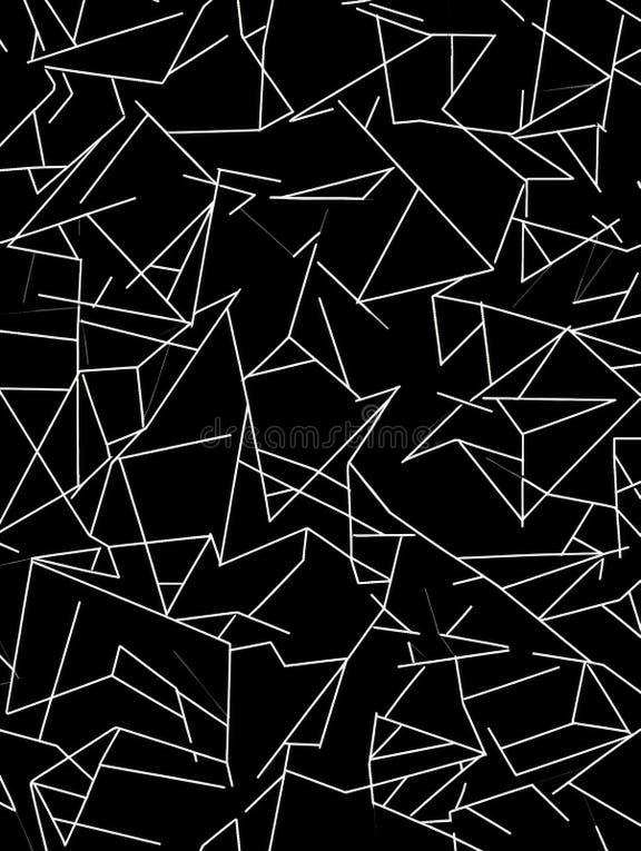 Seamless Simple Line-drawing of Continuous Polygons Stock Illustration ...