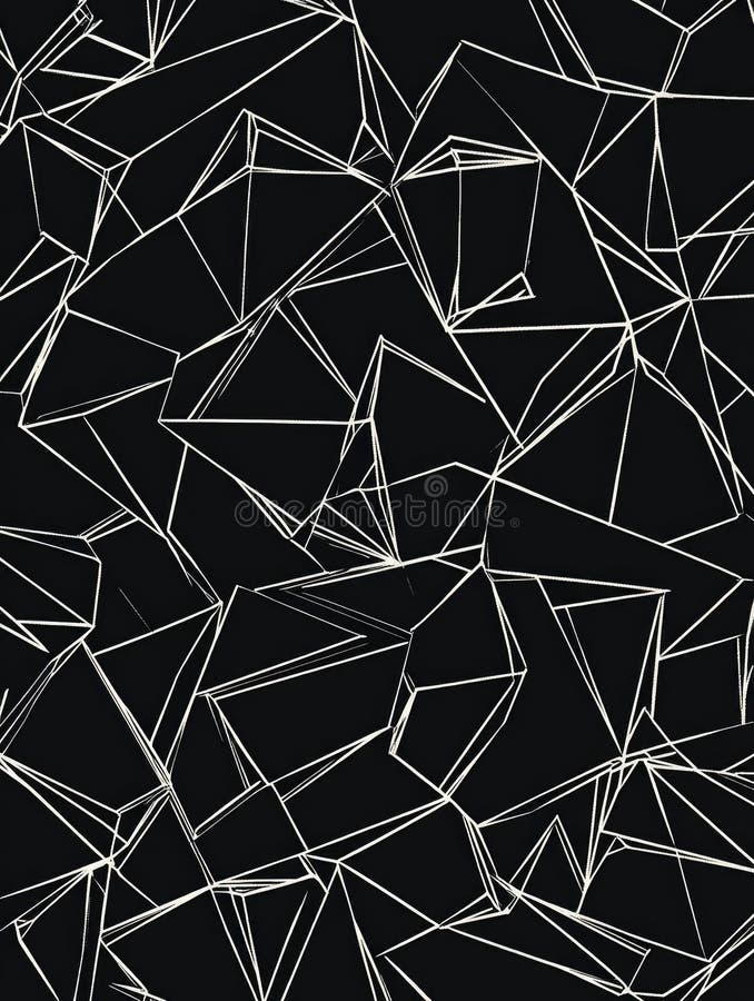 Seamless Simple Line-drawing of Continuous Polygons Stock Illustration ...