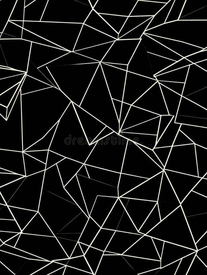 Seamless Simple Line-drawing of Continuous Polygons Stock Illustration ...