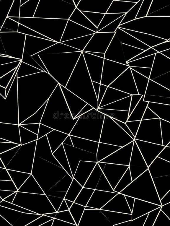 Seamless Simple Line-drawing of Continuous Polygons Stock Illustration ...