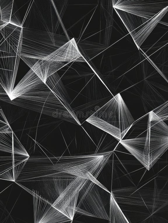 Seamless Simple Line-drawing of Continuous Polygons Stock Illustration ...