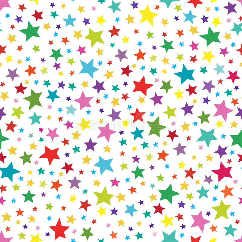 Seamless Simple Pattern with Colorful Stars. Seamless Pattern Stock ...