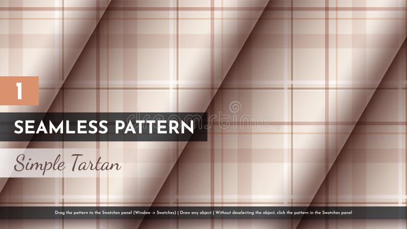 Seamless Simple Tartan Pattern Stock Illustration - Illustration of ...
