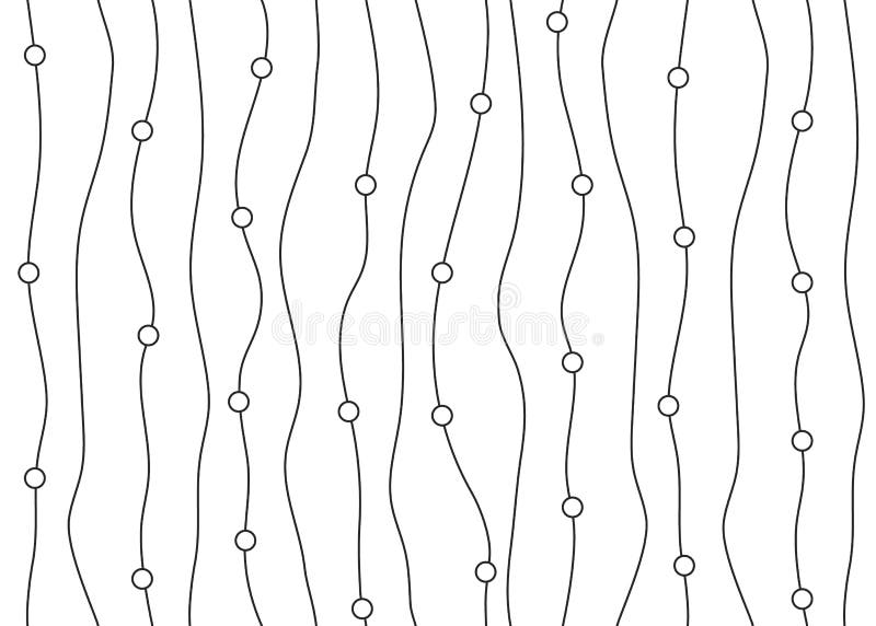 Seamless Simple Vector Outline Striped Endless Ornament with Hearts ...