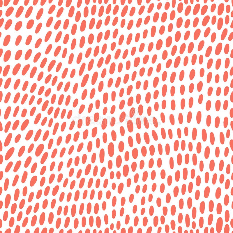 Seamless Simple Vector Pattern with Red Dots. Hand Drawn Speckled ...
