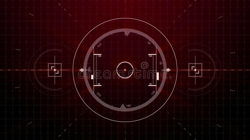 Simulation Radar Target Lock on Interface or Auto Pilot Control Screen ...