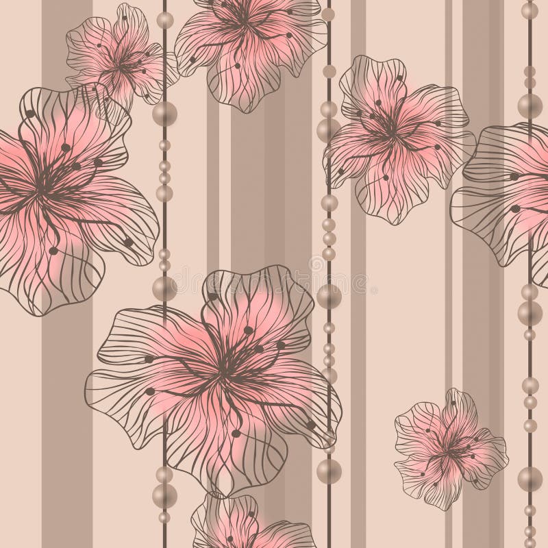Lined Floral Seamless Pattern Stock Illustrations – 1,567 Lined Floral ...