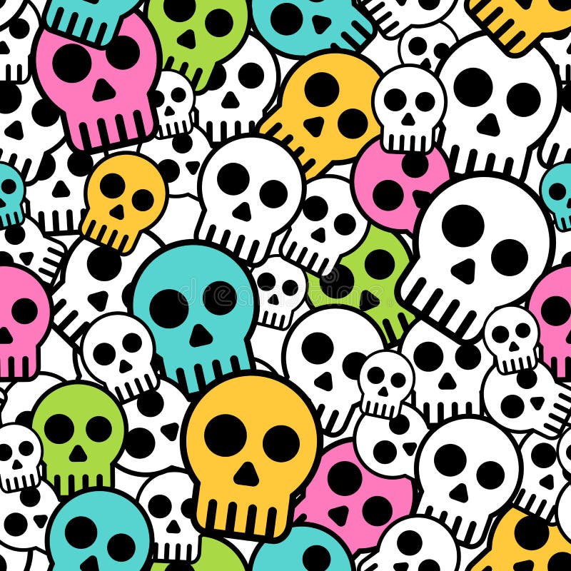 Seamless emo pattern stock vector. Illustration of punk - 21610046