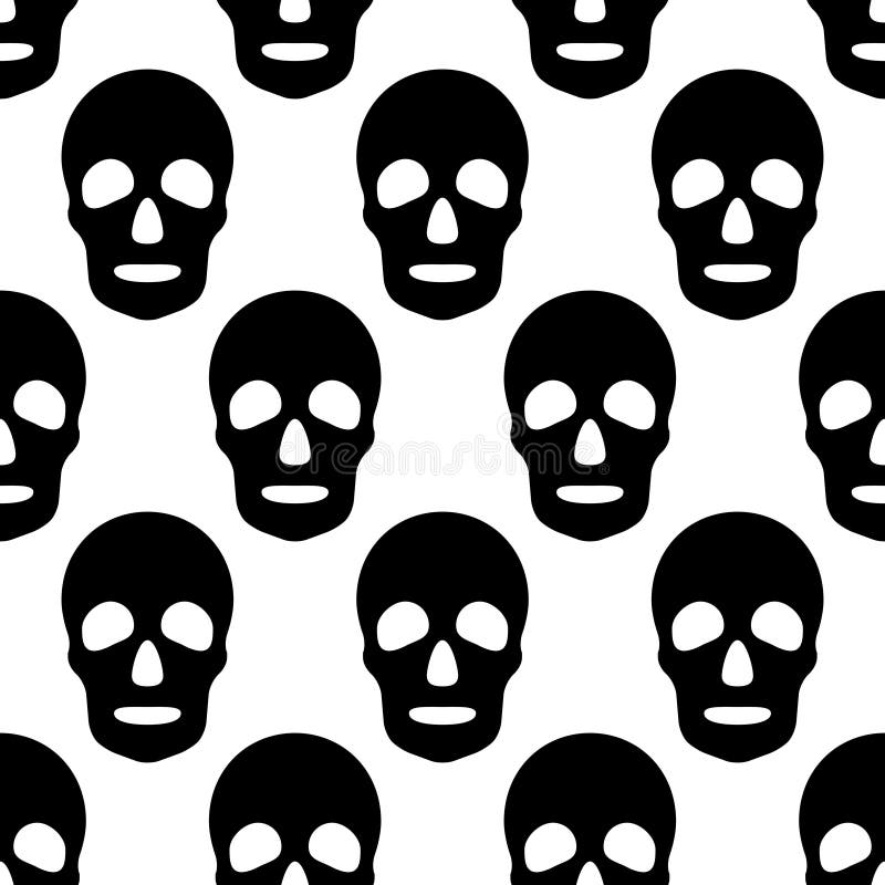 Seamless Skull and Stripe Pattern Stock Vector - Illustration of repeat ...