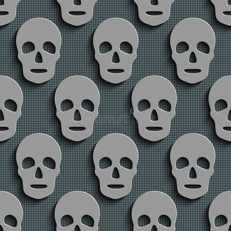 Seamless Skull Pattern stock vector. Illustration of lattice - 90383103