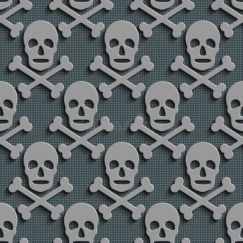 Seamless Skull Pattern stock vector. Illustration of fabric - 94467444