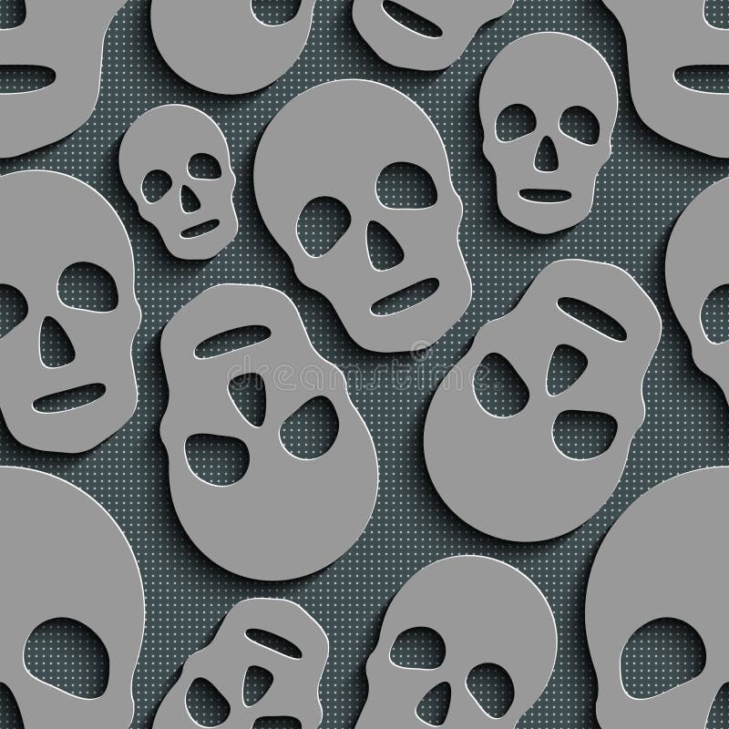 Seamless Skull Pattern stock vector. Illustration of plate - 92655409