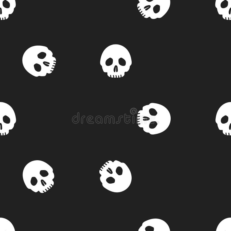 Seamless skull pattern stock illustration. Illustration of pattern ...